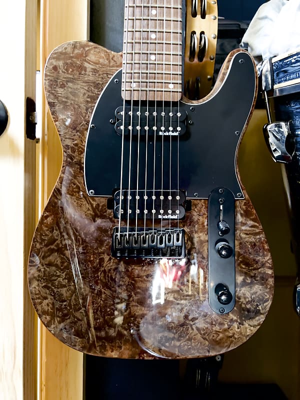 Michael Kelly Telecaster 508 (8 String) Black Burl | Reverb