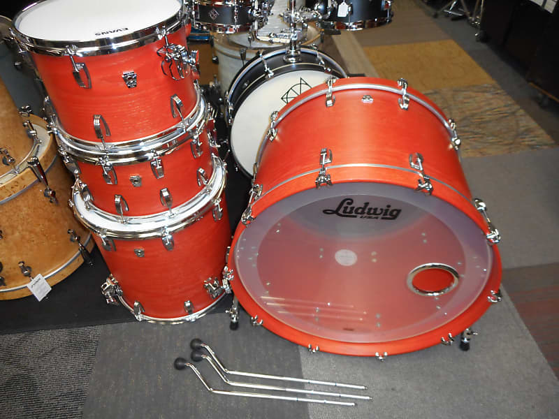 Ludwig USA Keystone X 4 pc shell pack Sienna Fire....Mint! | Reverb