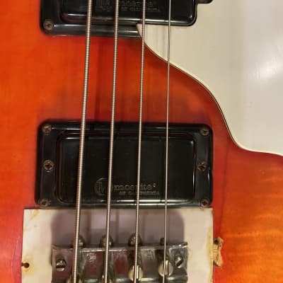 Vintage Mosrite Celebrity Short Scale Bass 1960's - Cherry | Reverb