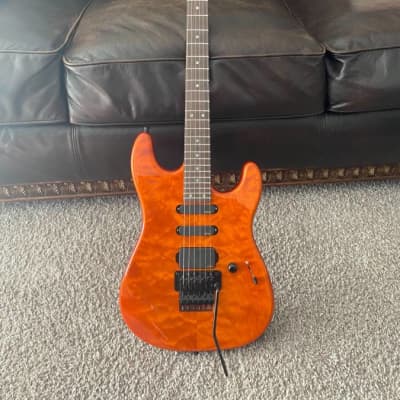 Warmoth 7/8 Strat 2022 - Sunset Orange | Reverb
