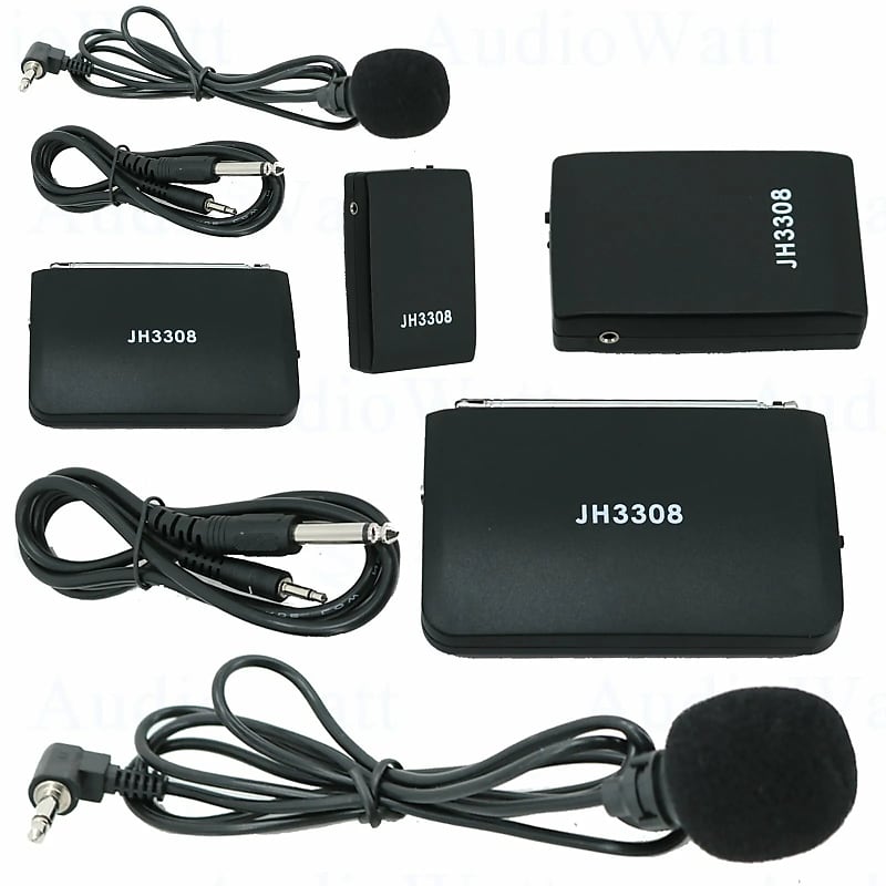 2x JH3308 Professional Wireless Overhead Microphone w/ | Reverb