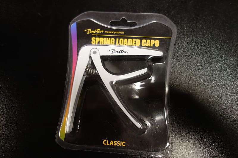 Boston Capo Spring Loaded Classic White | Reverb