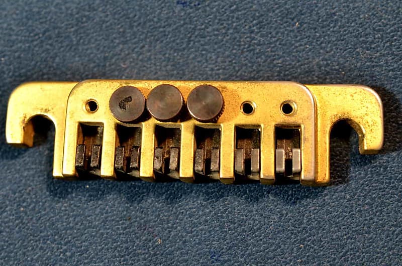 Vintage Gibson 1980 TP6 Bridge Tailpiece Gold | Reverb