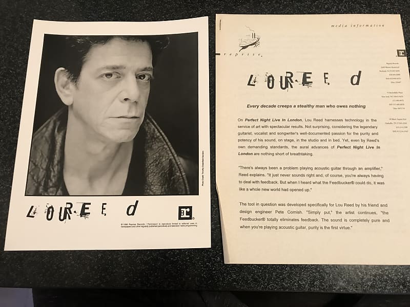 Lou Reed Perfect Night In London 1998 Press Kit - punk velvet | Reverb