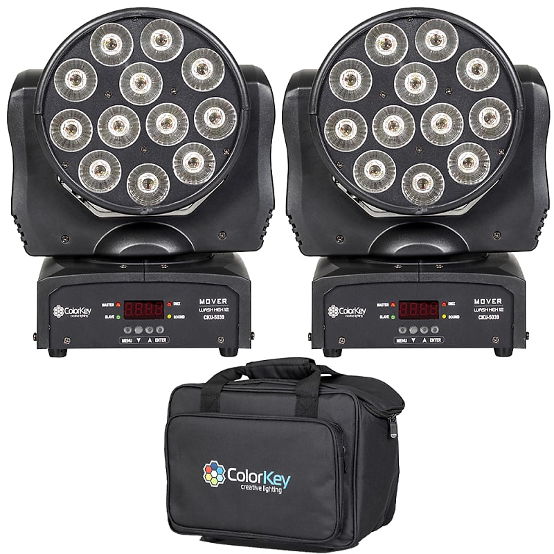 ColorKey Mover Wash HEX 12 RGBAW+UV LED Moving Head Wash | Reverb