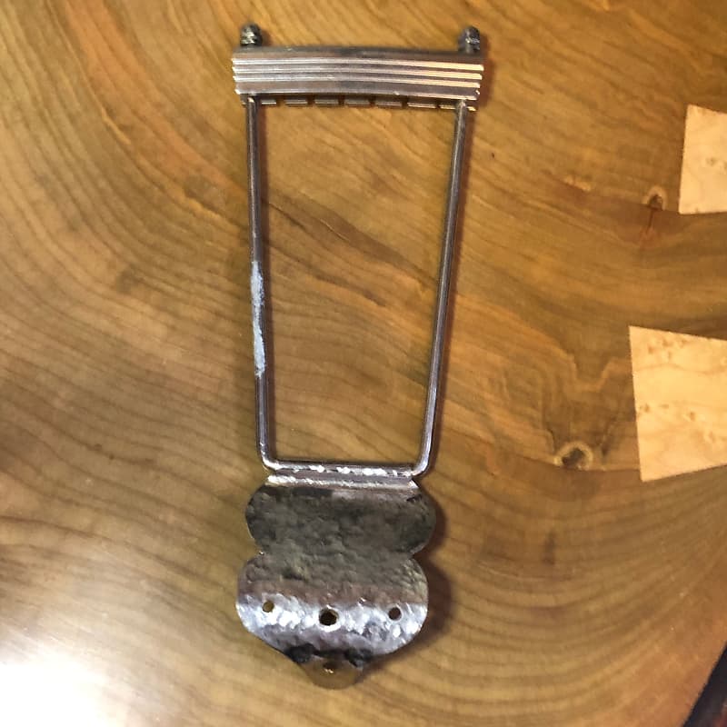 Vintage 1940's Epiphone Nickel Archtop Tailpiece | Reverb