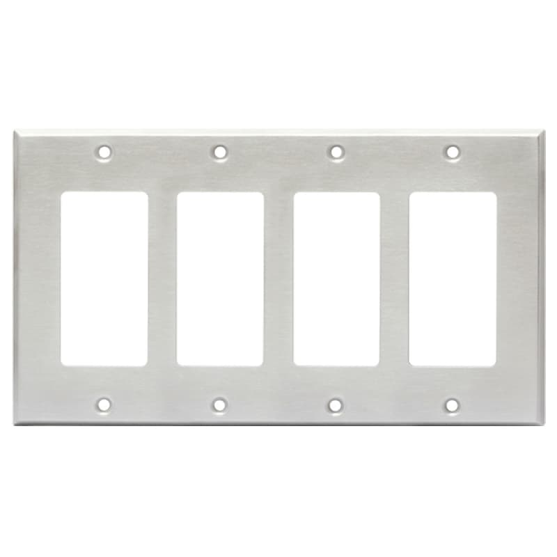 RDL CP-4 Quad Cover Plate for Decora RDL Controls (Stainless | Reverb