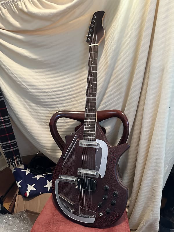 Rogue sitar electric guitar see details - Red Crackle | Reverb