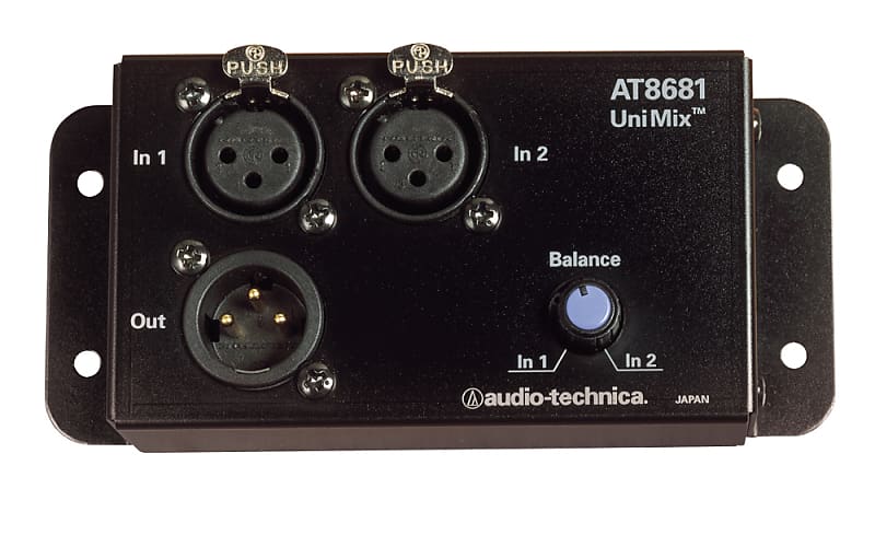 Audio-Technica AT8681 UniMix 2-to-1 Microphone Combiner with | Reverb
