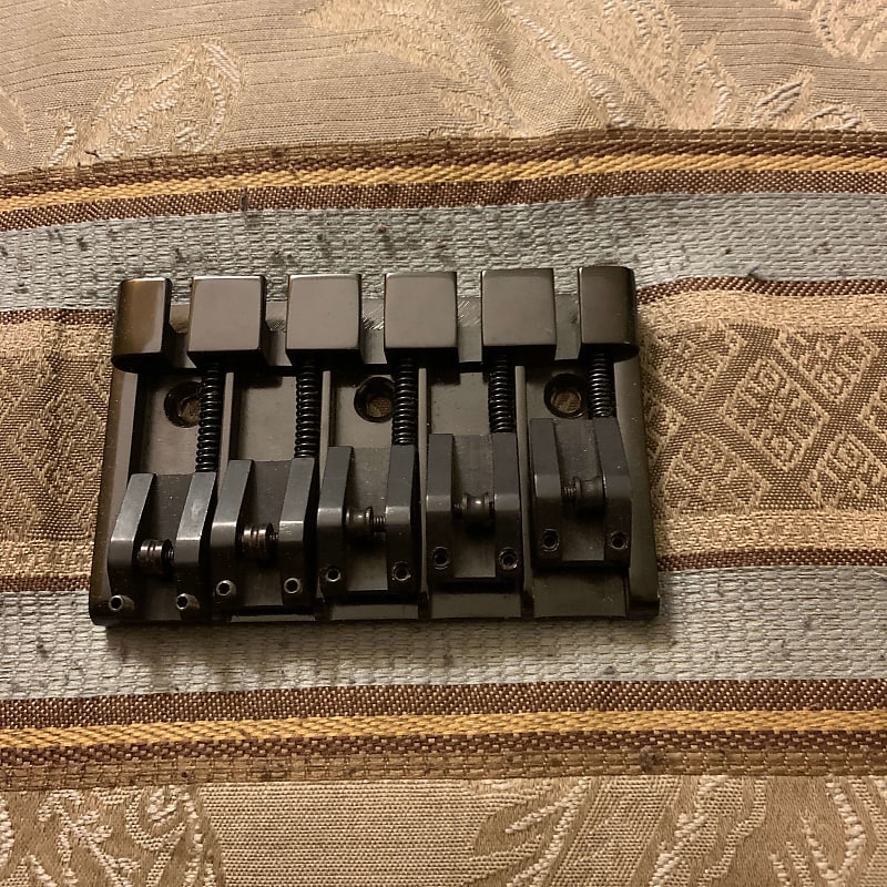 ABM Bass Bridge, 5-string, Roller Saddles, Black | Reverb