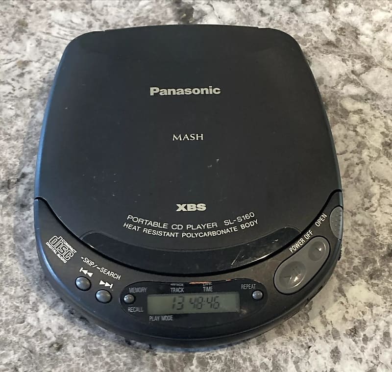 Panasonic MASH XBS SL-S160 Walkman Portable CD Player Vintage | Reverb