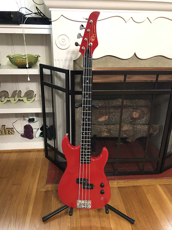 Kay Starter Series Red P-Bass Style Electric Bass Guitar | Reverb