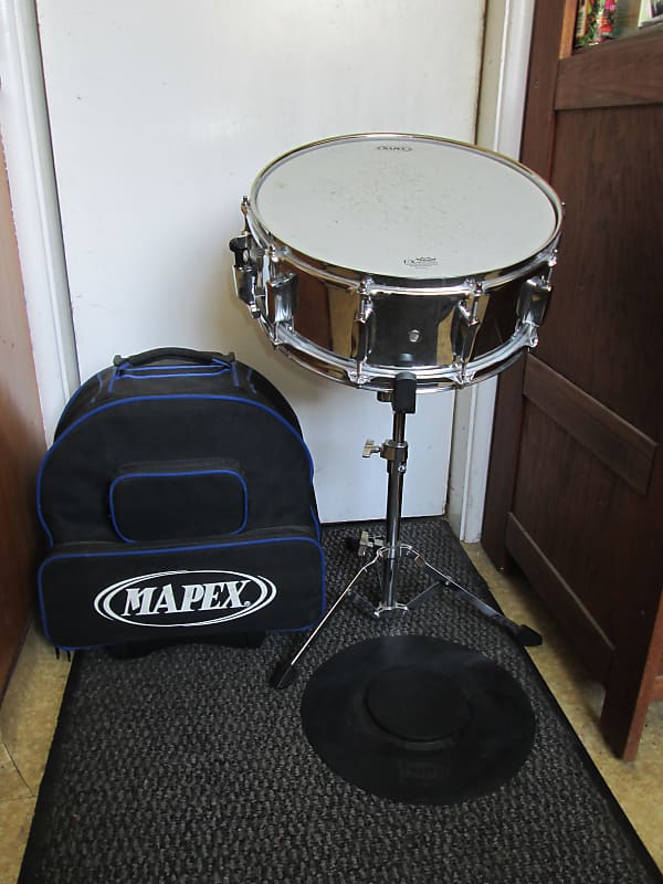 Mapex 14"x5" Chrome Snare Backpack Kit 2000's - Chrome | Reverb
