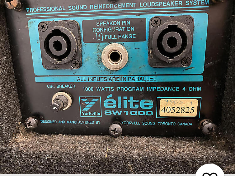 Yorkville SW1000 - Duratex | Reverb