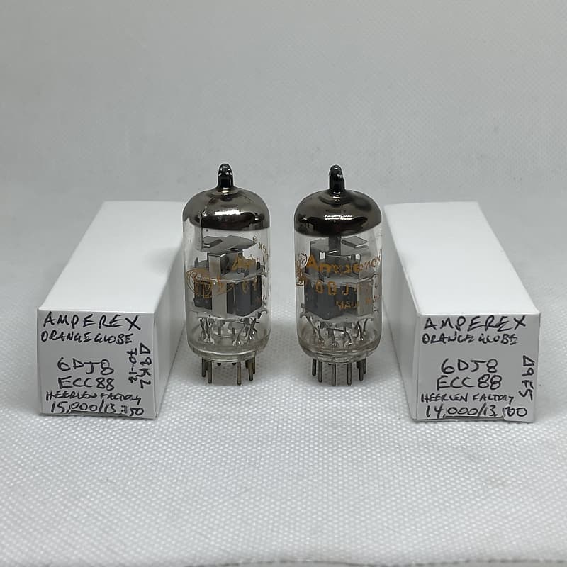 Matched Pair (10%) Amperex Orange Globe 6DJ8/ECC88 | Reverb UK
