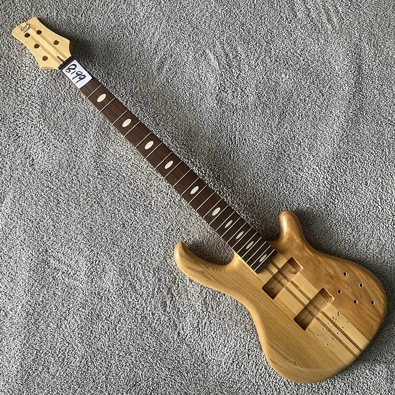 5 String Bass Maple Neck Through, Ash Body DIY Project | Reverb