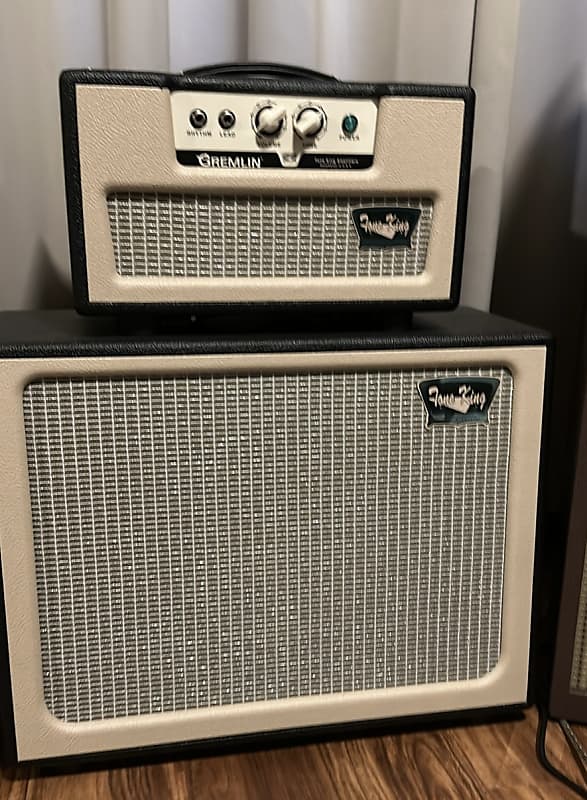 Tone King Gremlin Head and matching Cabinet - Black and Tan | Reverb