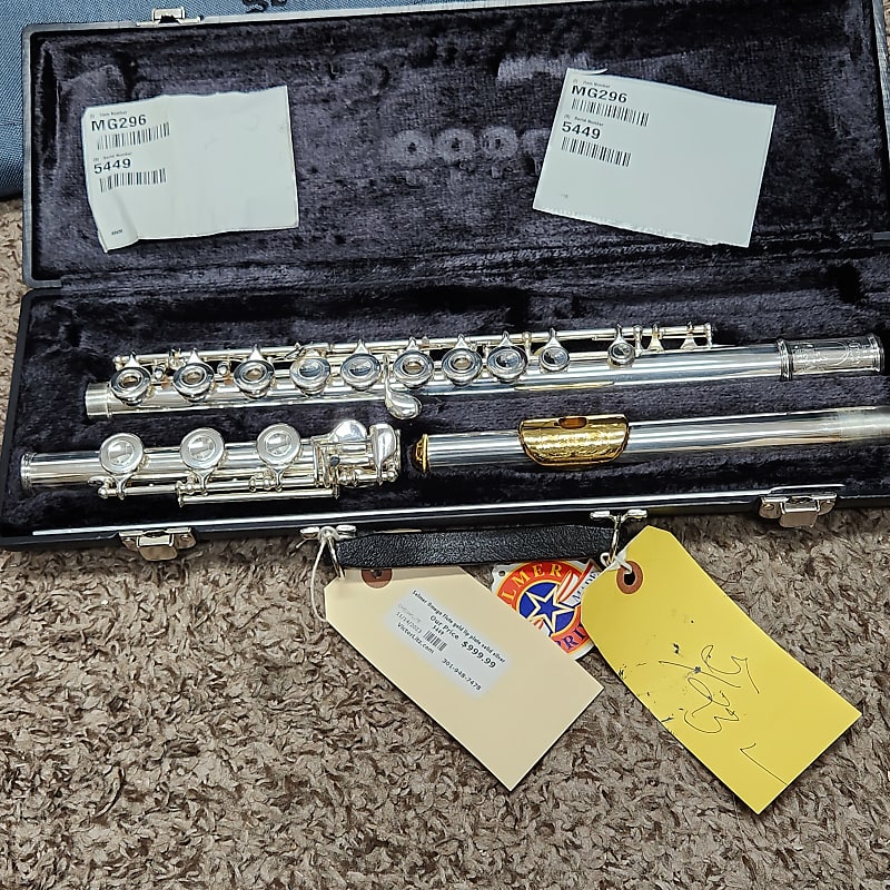 (Mint) Selmer Omega flute - sterling silver, gold engraved | Reverb