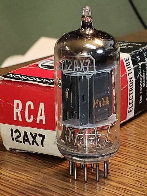 12AX7 RCA Tall Black Plate/Full "D" getter MaxiPreamp2/TV7 | Reverb