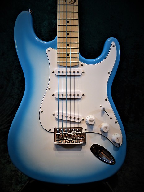 Borealis Strat - Baby Blue & White Burst - review added | Reverb