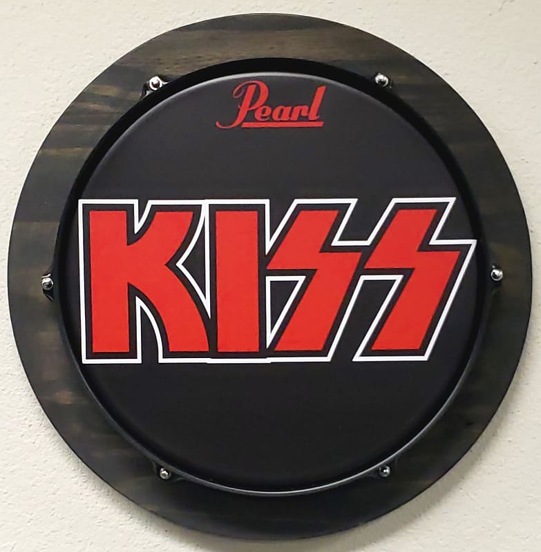 KISS Wall Mounted Black Bass Drum Display, 14" Drum | Reverb