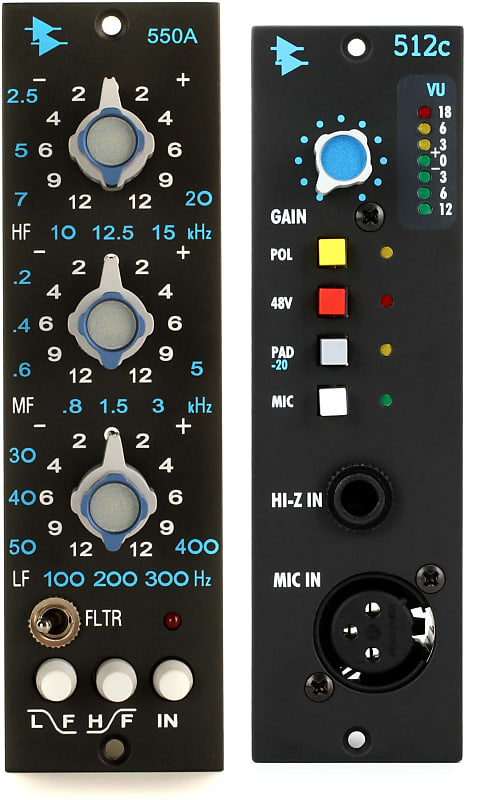 API 550A 500 Series 3-band Equalizer Bundle with API 512c 500 | Reverb
