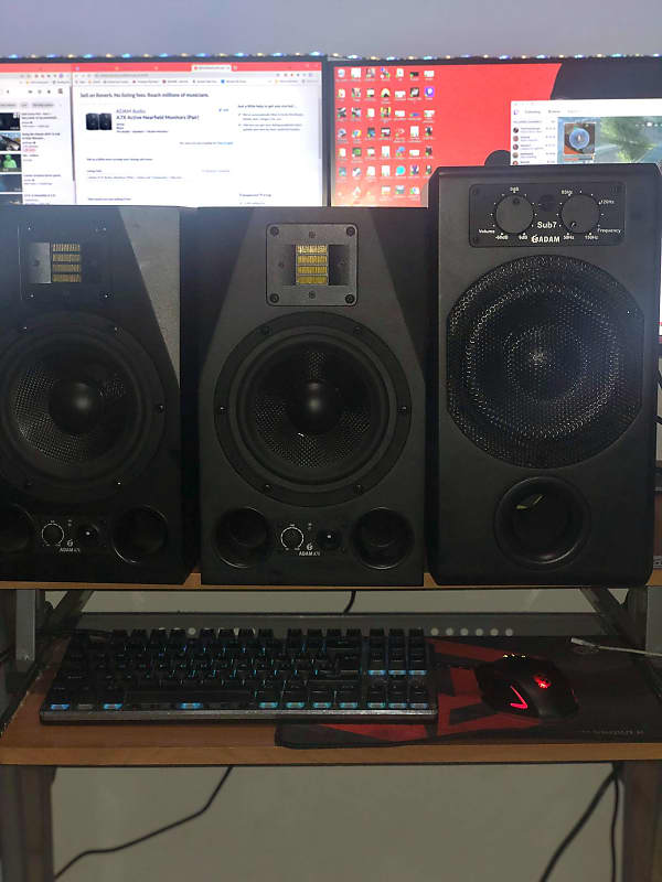 Adam A7X Active Monitors (Pair) + Adam sub7 Subwoofer | Reverb