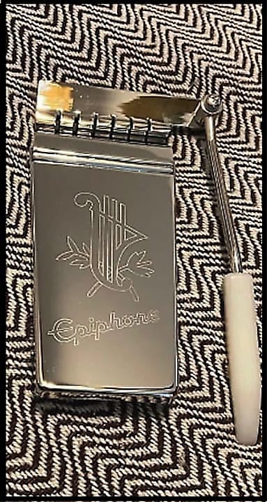 Engraved Custom Long Maestro Vibrola Vibrato Lyre Tailpiece | Reverb