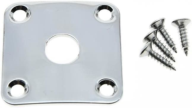 Chrome Metal Curved Bottom Jack Plate Curved Base Square | Reverb