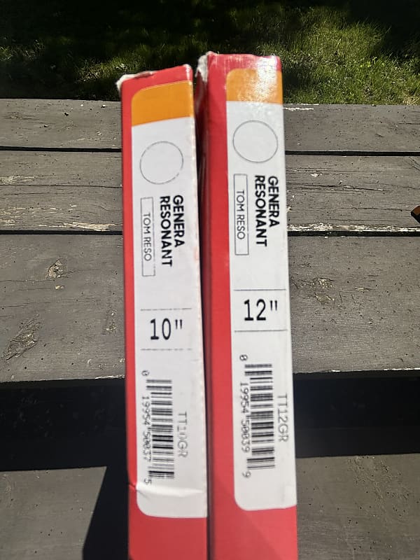 PAIR OF (2) EVANS 10 & 12 INCH GENERA RESO RESONANT DRUMHEADS | Reverb