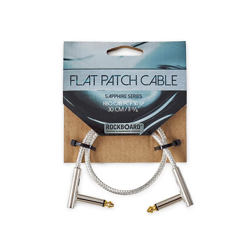 Warwick RockBoard Sapphire Series Flat Patch Cable - 30cm | Reverb