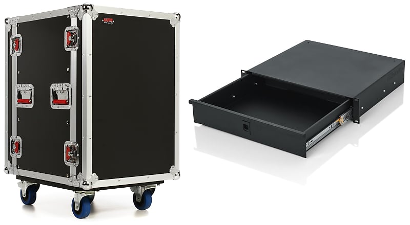 Gator GRW-DRW2 2U Standard Rack Drawer Bundle with Gator | Reverb