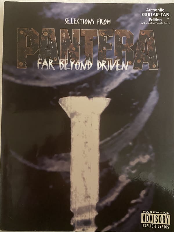 Pantera - Far Beyond Driven - Guitar Tab / Tablature Book | Reverb