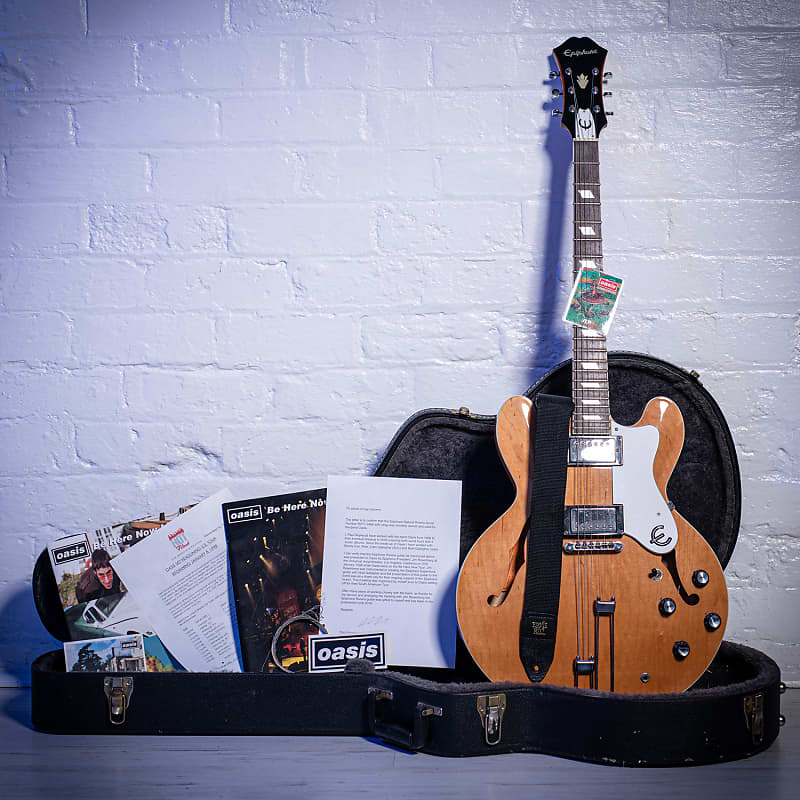 Epiphone Riviera Ex Oasis Be here Now Tour 1997 - Natural | Reverb