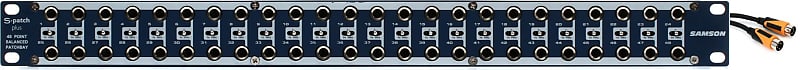 Samson S-Patch Plus 48-point Balanced Patchbay Bundle with | Reverb