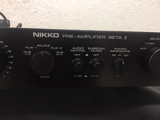 Nikko Pre-Amplifer Beta II 1978 Black | Reverb