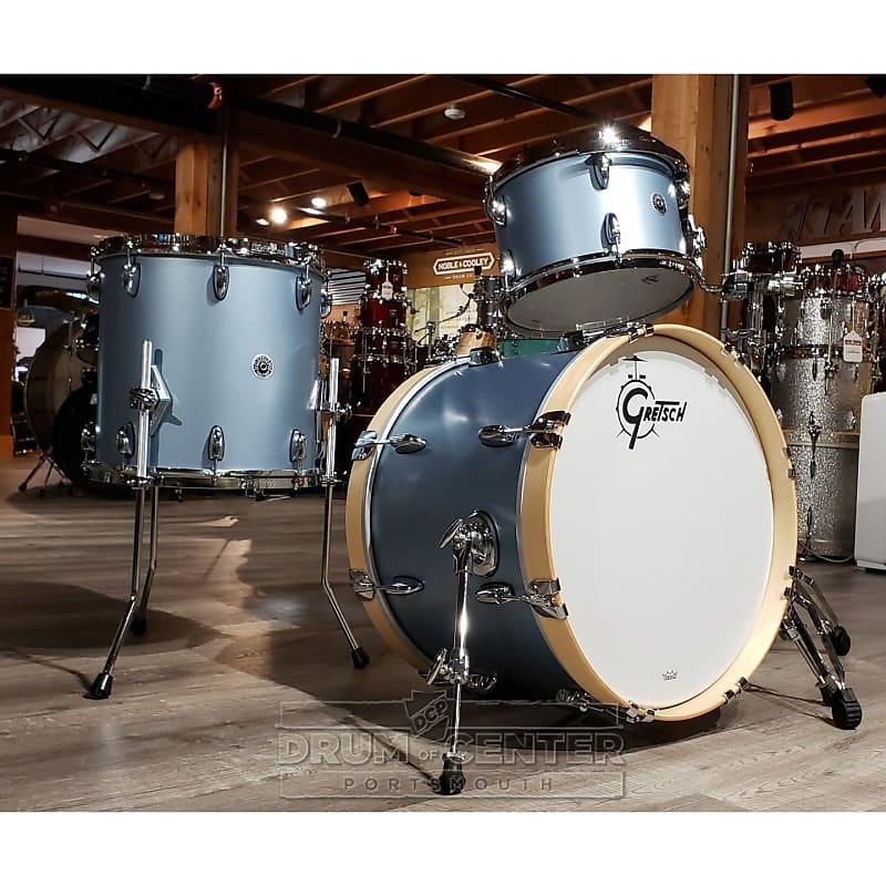 Gretsch Brooklyn 3pc Drum Set Satin Ice Blue Metallic | Reverb