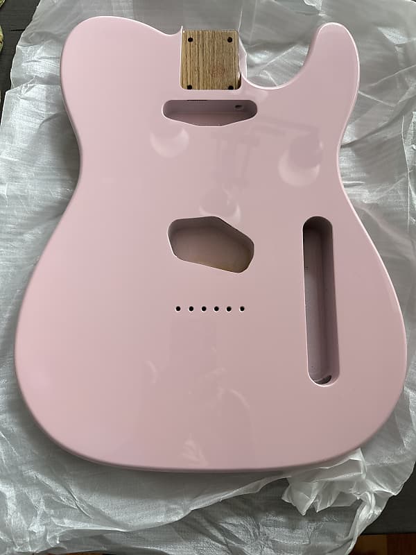 Allparts Telecaster - Shell Pink Roasted Ash | Reverb