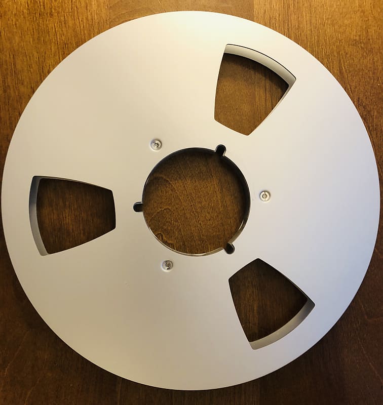 Ampex 456 1/2" x 10.5" metal take up reel + Quantegy carrying | Reverb