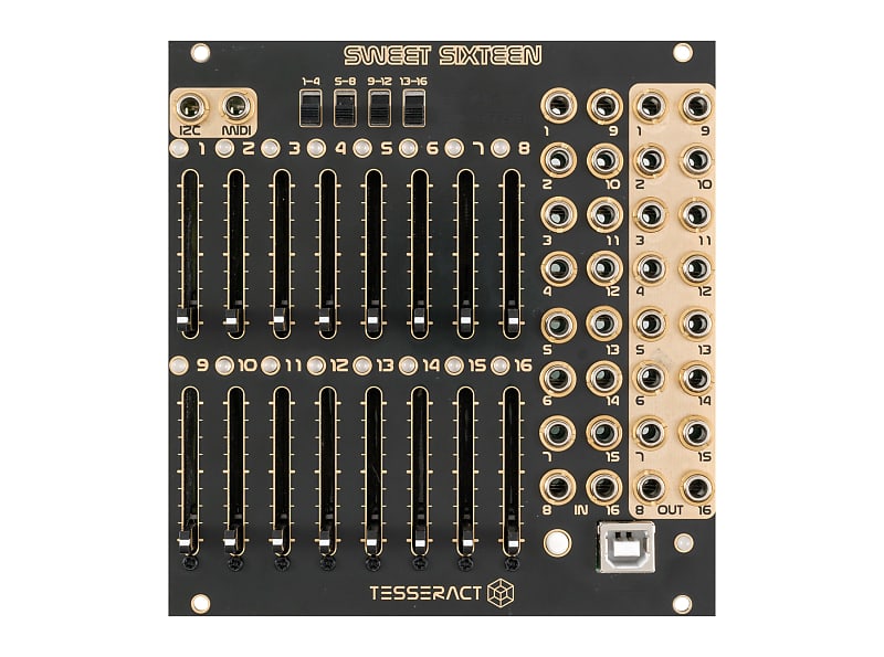 Tesseract Modular Sweet Sixteen Fader Bank (MkII) [USED] | Reverb
