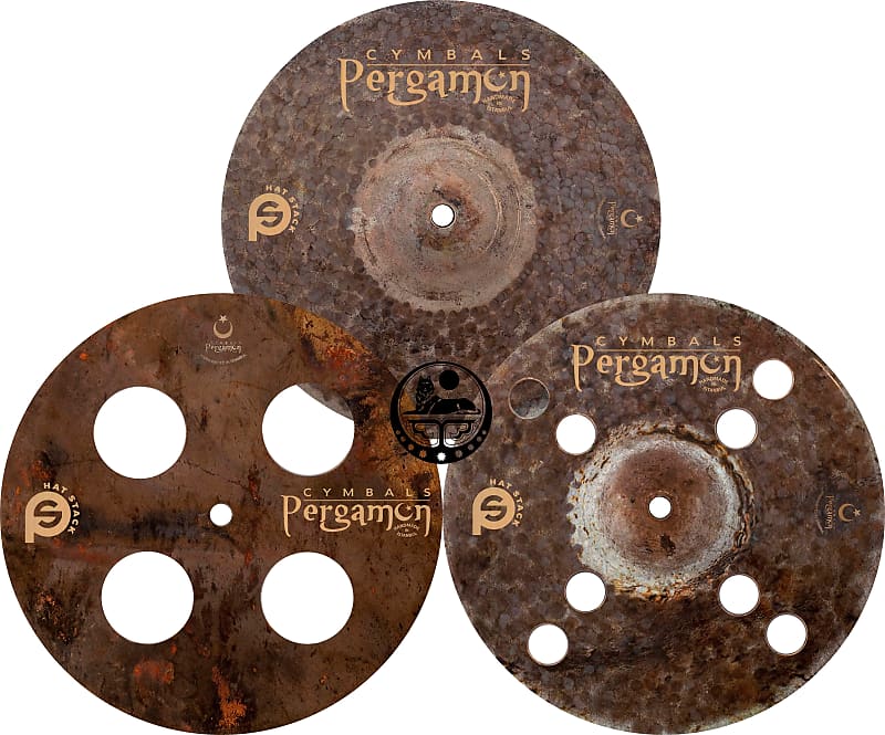 Pergamon Cymbals 7" Hat Stack Trio | Reverb