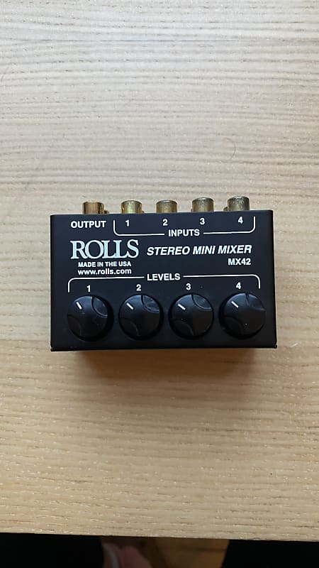 Rolls MX42 4-Channel Passive Stereo Mixer 2010s - Black | Reverb UK