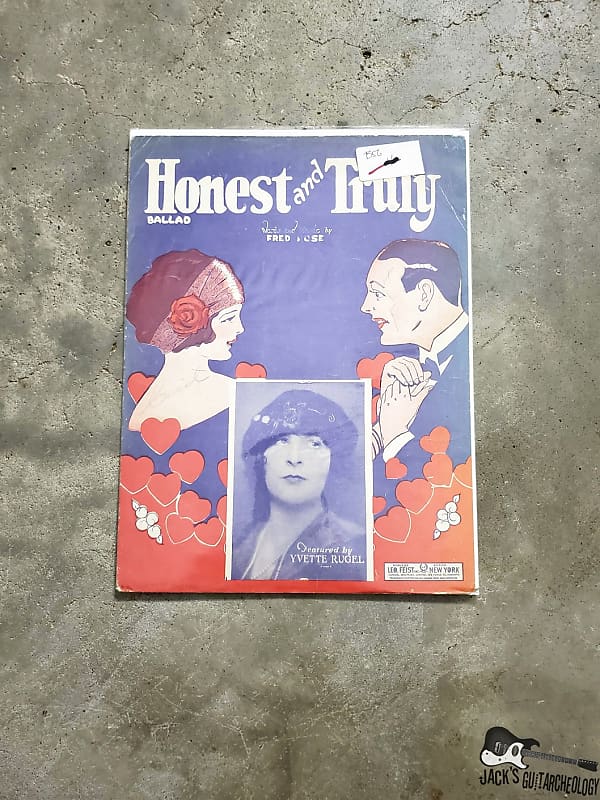 Vintage "Honestly And Truly" Fred Rose Sheet Music (1920s) | Reverb