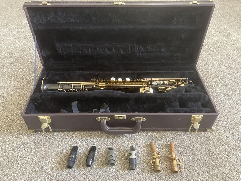 LA Sax Soprano Sax 90s Black with Gold | Reverb