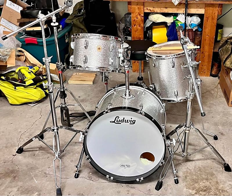 Ludwig silver sparkle 5 piece shell pack | Reverb