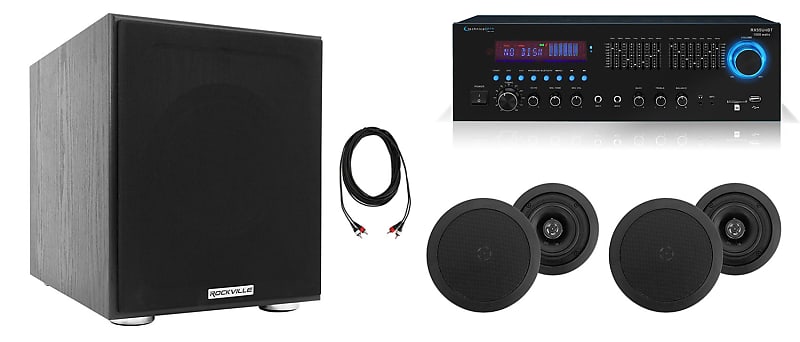 Technical Pro RX55URIBT Home Receiver+(4) 5.25" Black Ceiling | Reverb