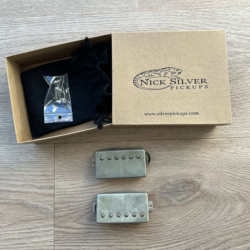 Nick Silver Pickups Swan Humbucker Set 2024 - Aged Nickel | Reverb