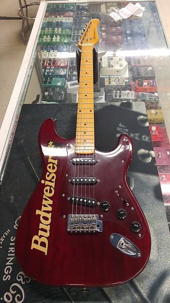 Budweiser Strat Copy Wine Red | Reverb Canada