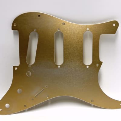Stratocaster Pickguard Gold Anodized Aluminum 11 Hole Strat | Reverb