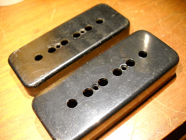 Gibson P90 Pickup Covers 1950's 1960's Black Set of 2 | Reverb